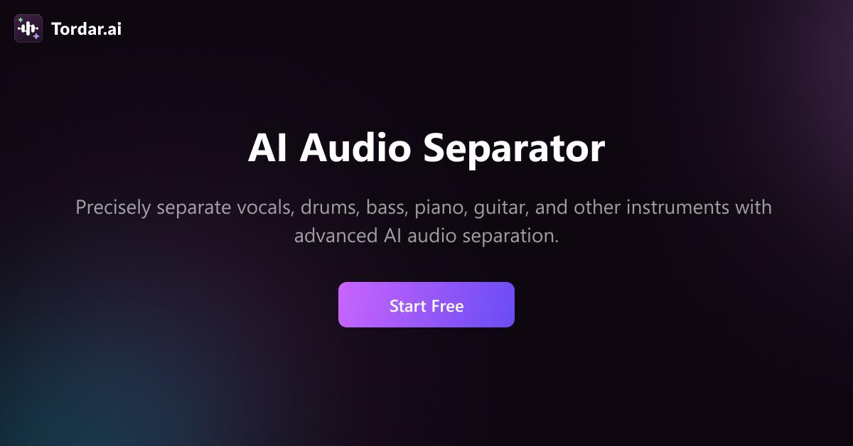 AI Audio Separator - Split Vocals & Instruments Online